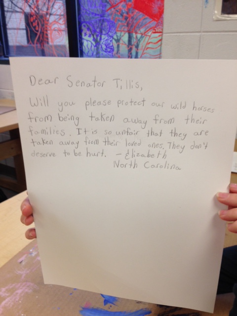 Letters From a 5th Grade Classroom; the voices for wild horses – WHE Kids